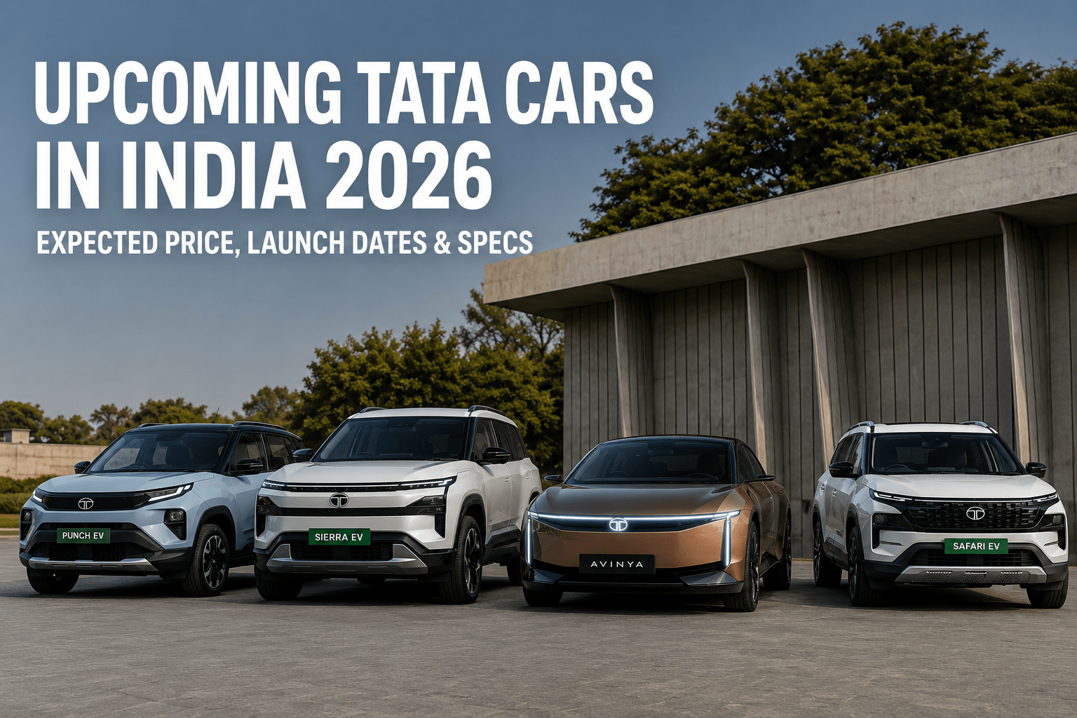 Upcoming Tata Cars in India 2026: Expected Price, Launch Dates & Specs